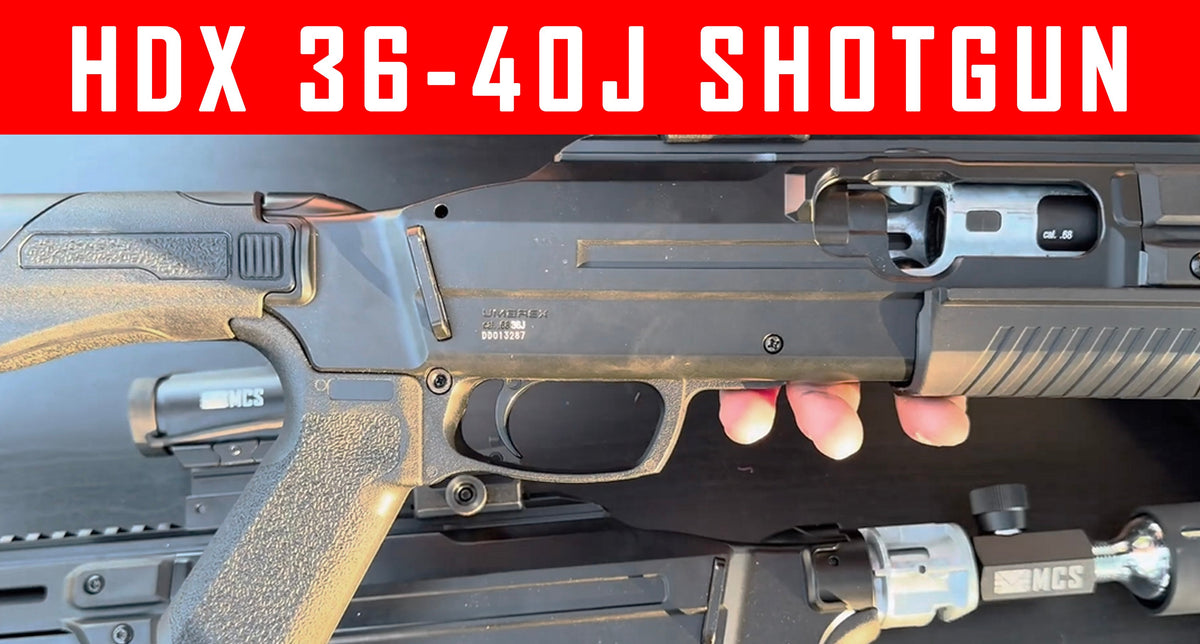 VIDEO: HDX 36 - 40 Joules 500+FPS TX 68 Home Defense Pump Action Shotg ...