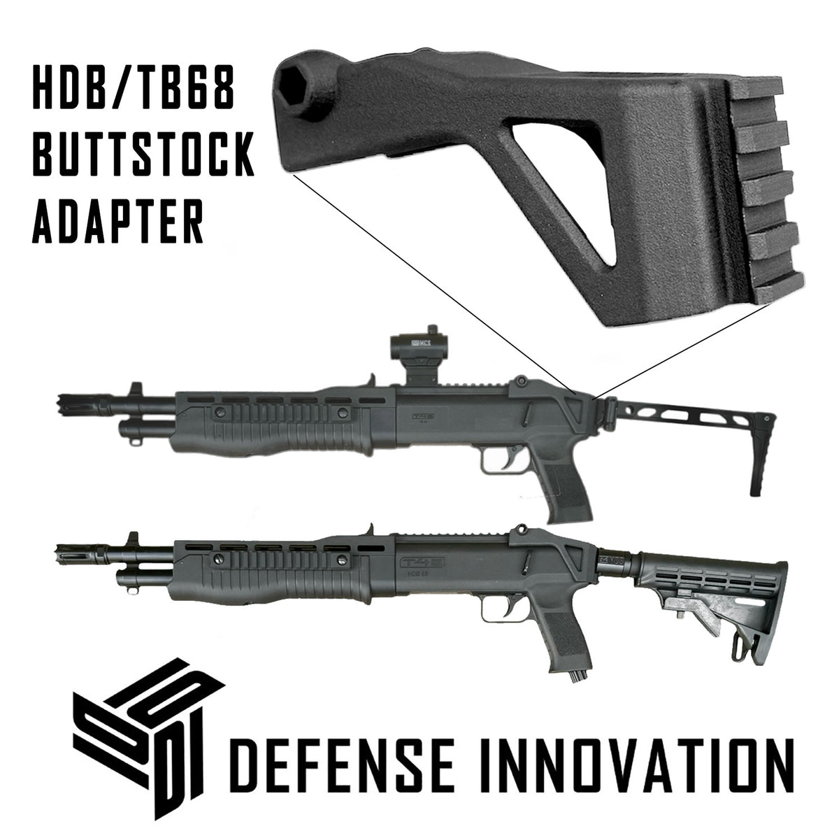 HDB TB68 Shotgun 1913 Picatinny Rail Buttstock Adapter – Defense Innovation