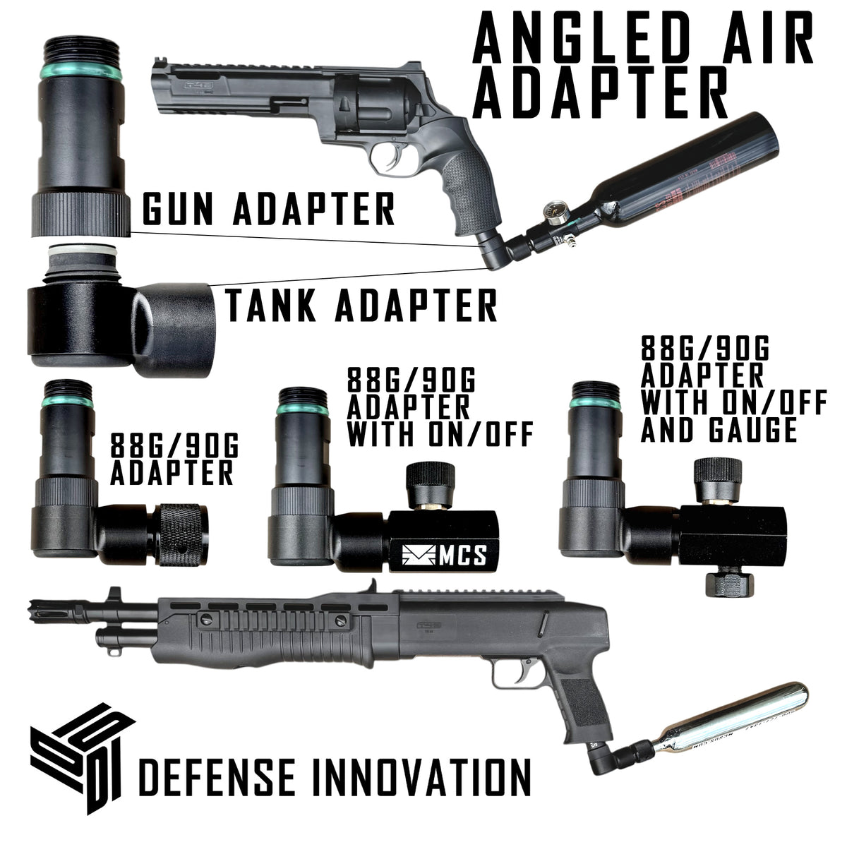 Angled HPA Air Adapter and 88G/90G Cylinder T4E HDR50 HDR68 TR50 TR50L ...