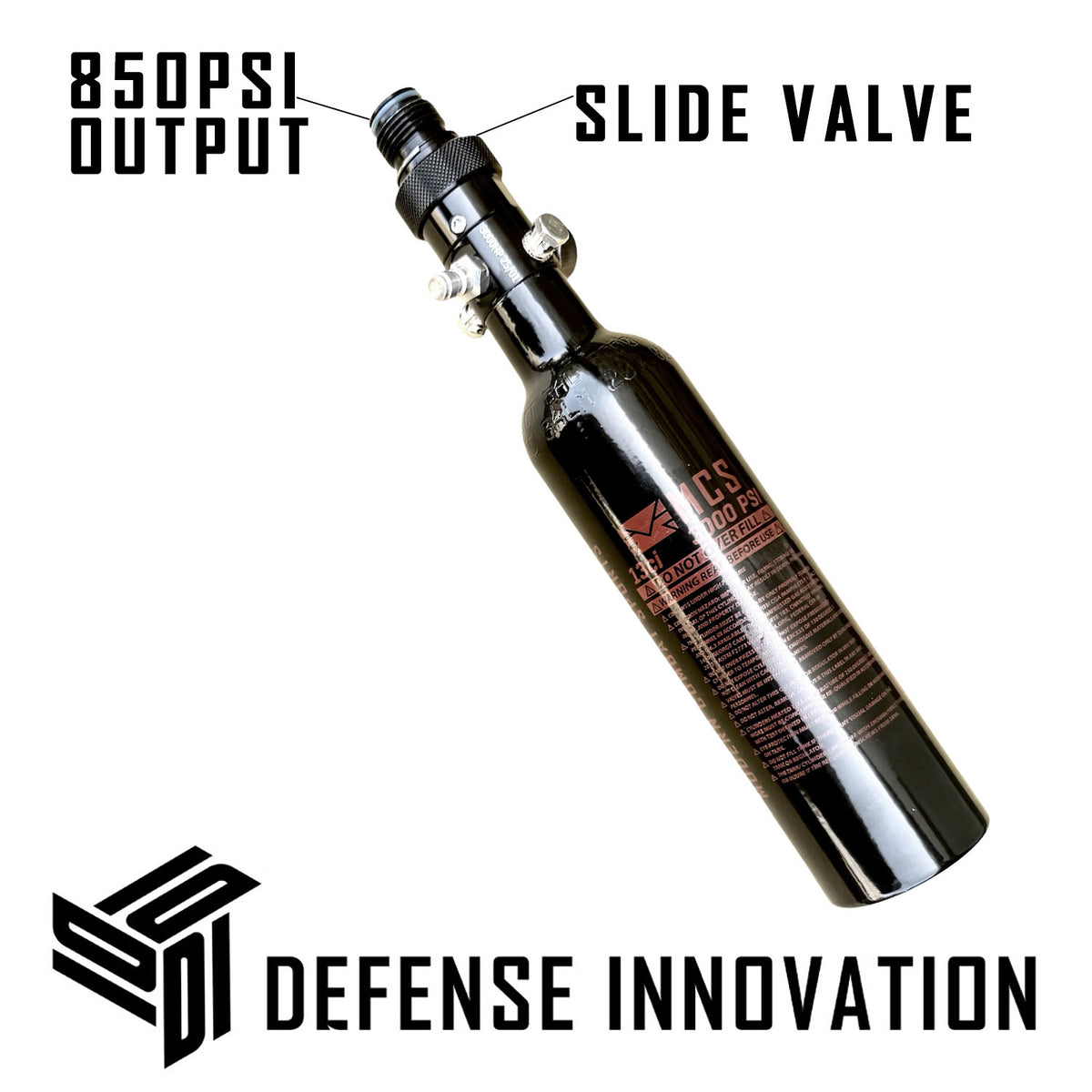 MCS 13ci Air Tank With Integrated On/Off Slide Valve 3000psi 850psi ou ...